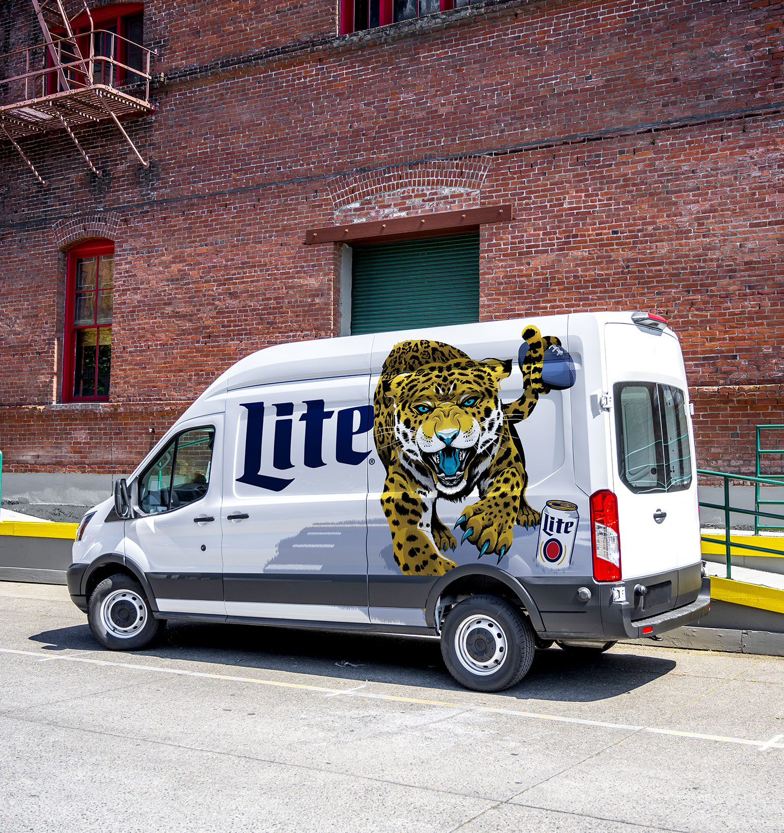 Miller Lite NFL Illustration Campaign - Ryan Lynn Design LLC